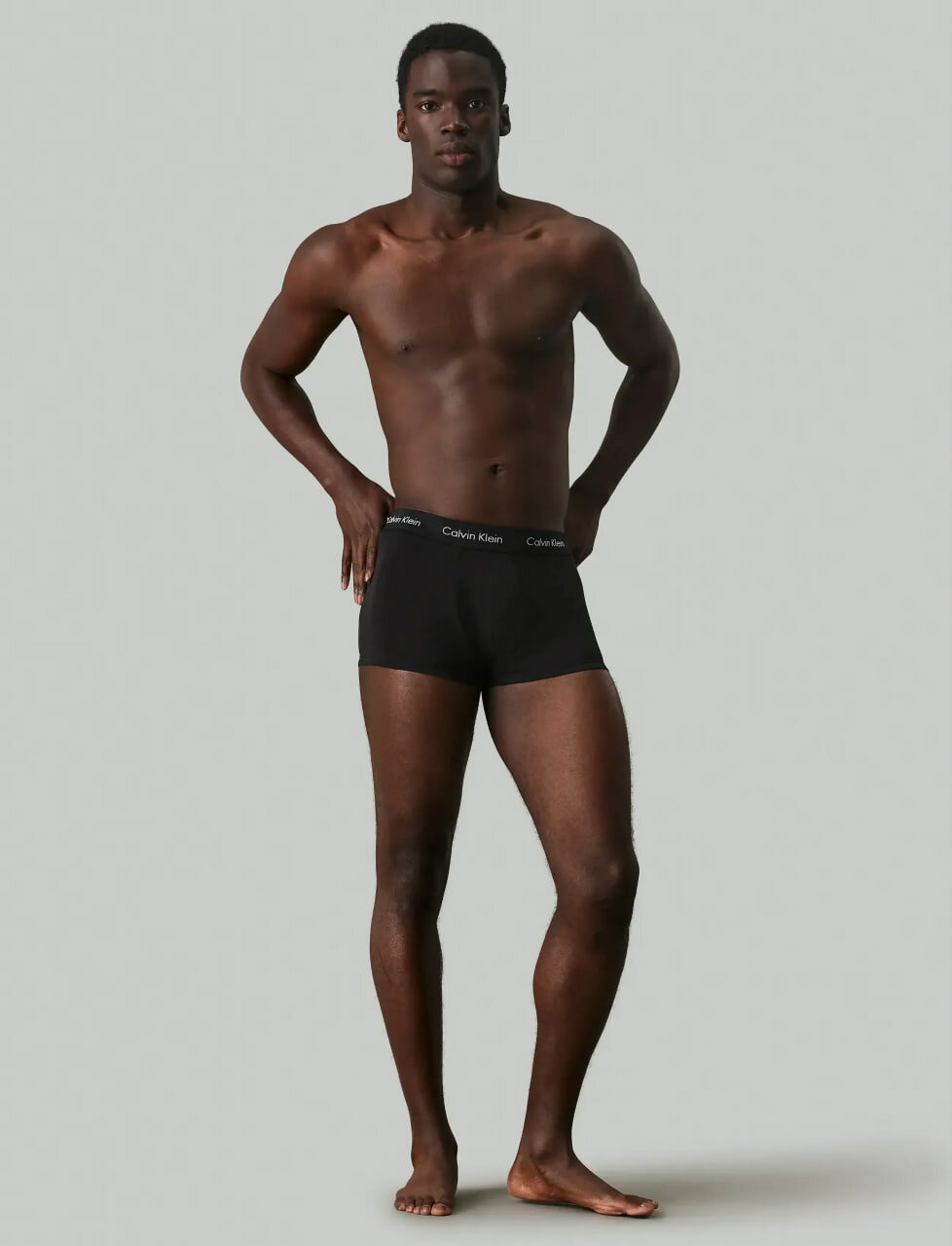 Трусы CALVIN KLEIN Low Rise Trunk 5pk, комплект из 5 шт., размер XL, белый, черный — фото 1