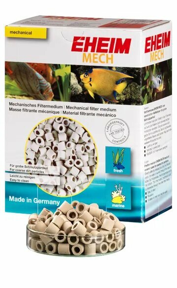 EHEIM MECH 1л/840г- наполнитель для механической фильтрации в виде керамических колец
