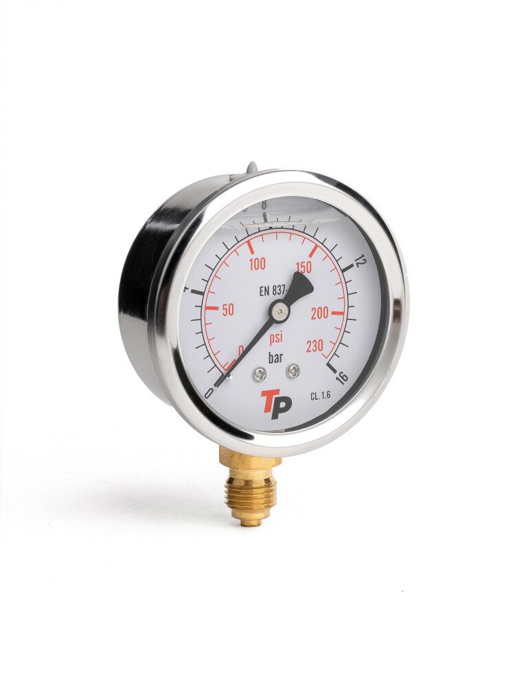 Манометр гидравлический виброустойчивый радиальный D63 мм 0-16 bar 1/4BSP TP