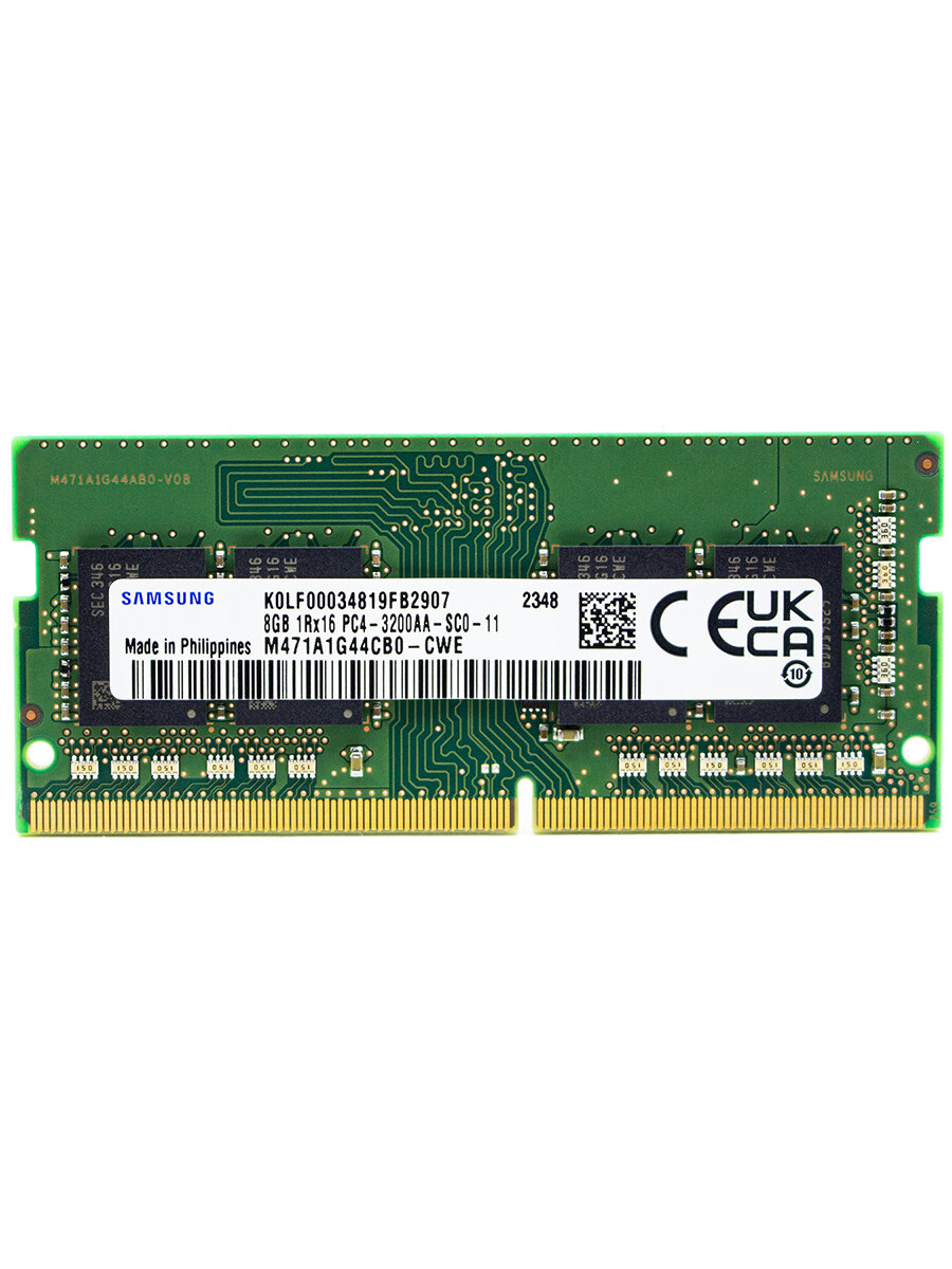 Модуль памяти для ноутбука SODIMM DDR4 8GB PC25600 3200МГц Samsung M471A1G44CB0-CWE