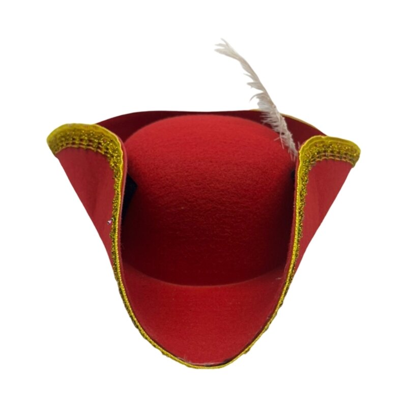 Пиратская шляпа-треугольник-красный