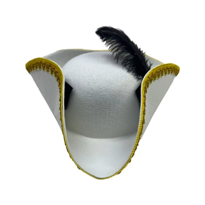 Пиратская шляпа-треугольник-Белый