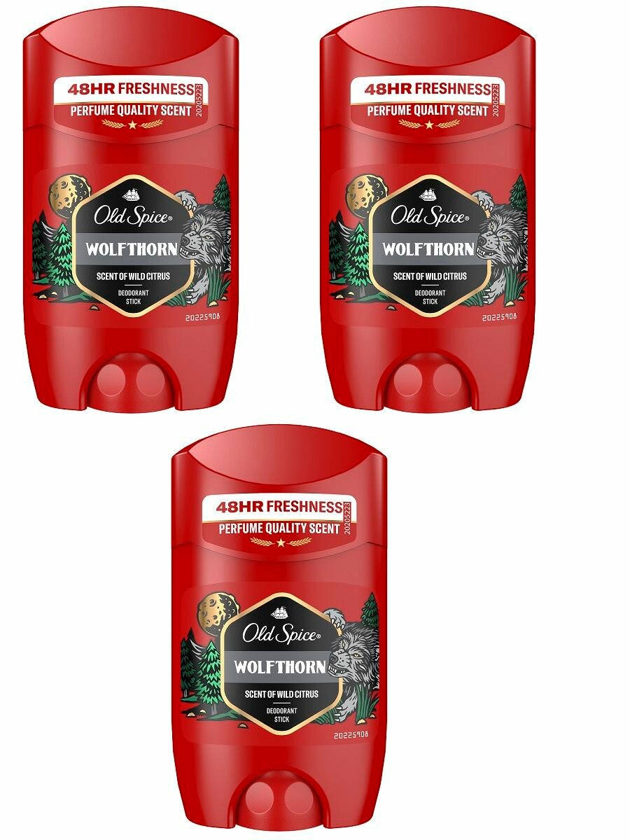 Old Spice Твердый дезодорант Wolfthorn 50 мл, 3шт
