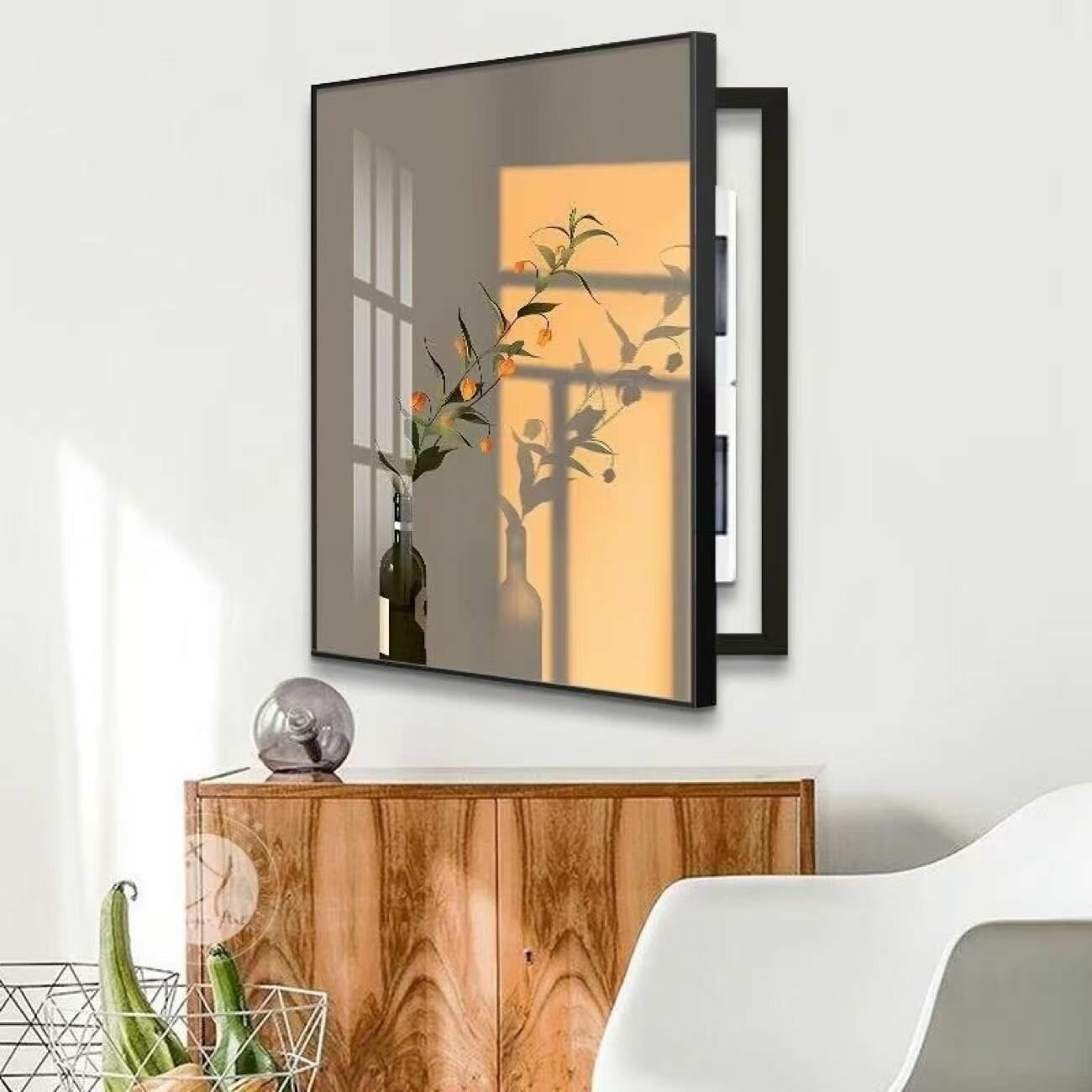 Короб для электрощитка декоративный широкий