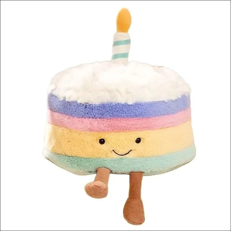 Плюшевая игрушка торт Jelly Cat, кукла-торт мягкая, подарок на день рождения, День святого Валентина, 25 см