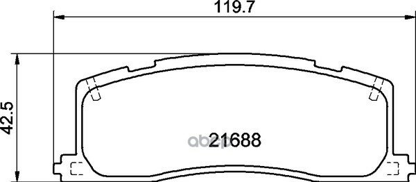 Колодки тормозные дисковые задн. ESTIMA (TCR2_ TCR1_) PREVIA (TCR2_ TCR1_) TARAGO (TCR2_ TCR1_) Mintex арт. mdb1547
