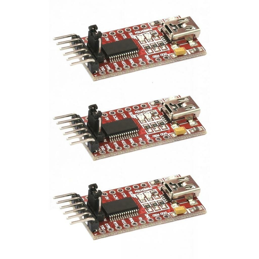 USB–TTL-преобразователь с переключением напряжения, 3 - USB-TTL красный