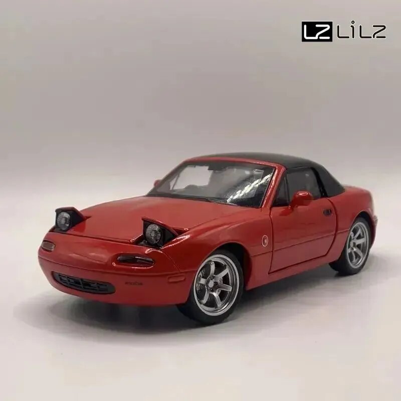 Машинка Mazda mx-5 / Mazda miata 1:36 Красная металлическая модель со звуком