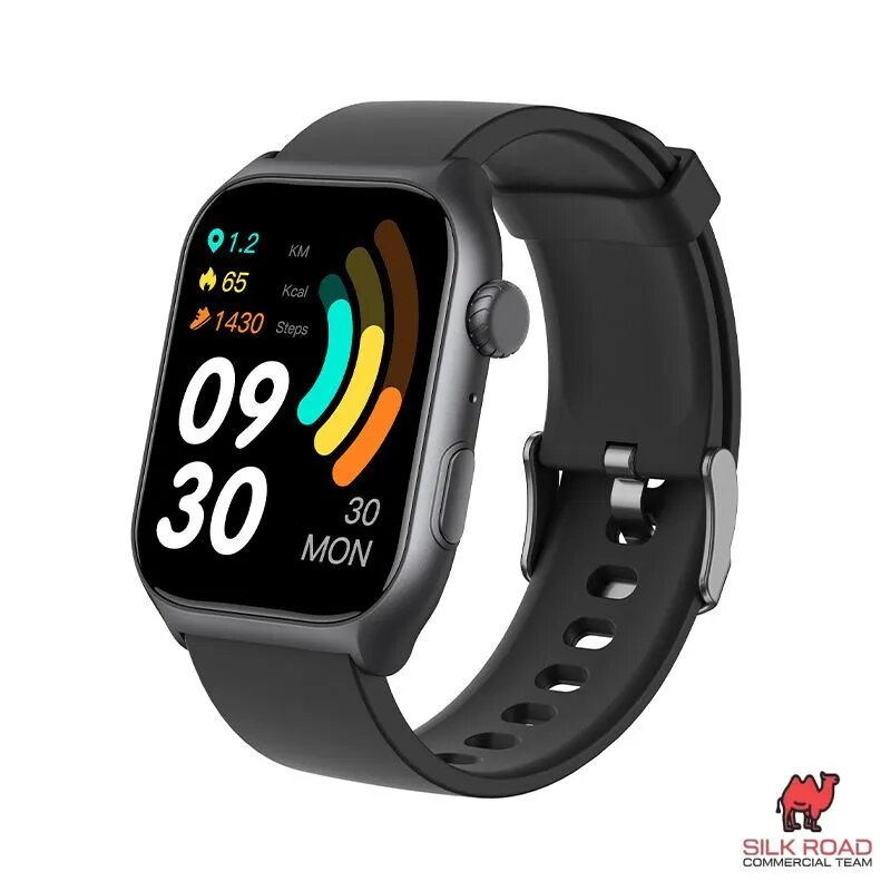 Фитнес-браслет с GPS, мониторингом пульса, шагов, активности, черный