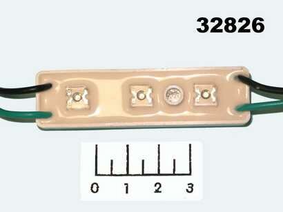 Модуль подсветки 12V зеленый 3LED GN-CLM-3GE