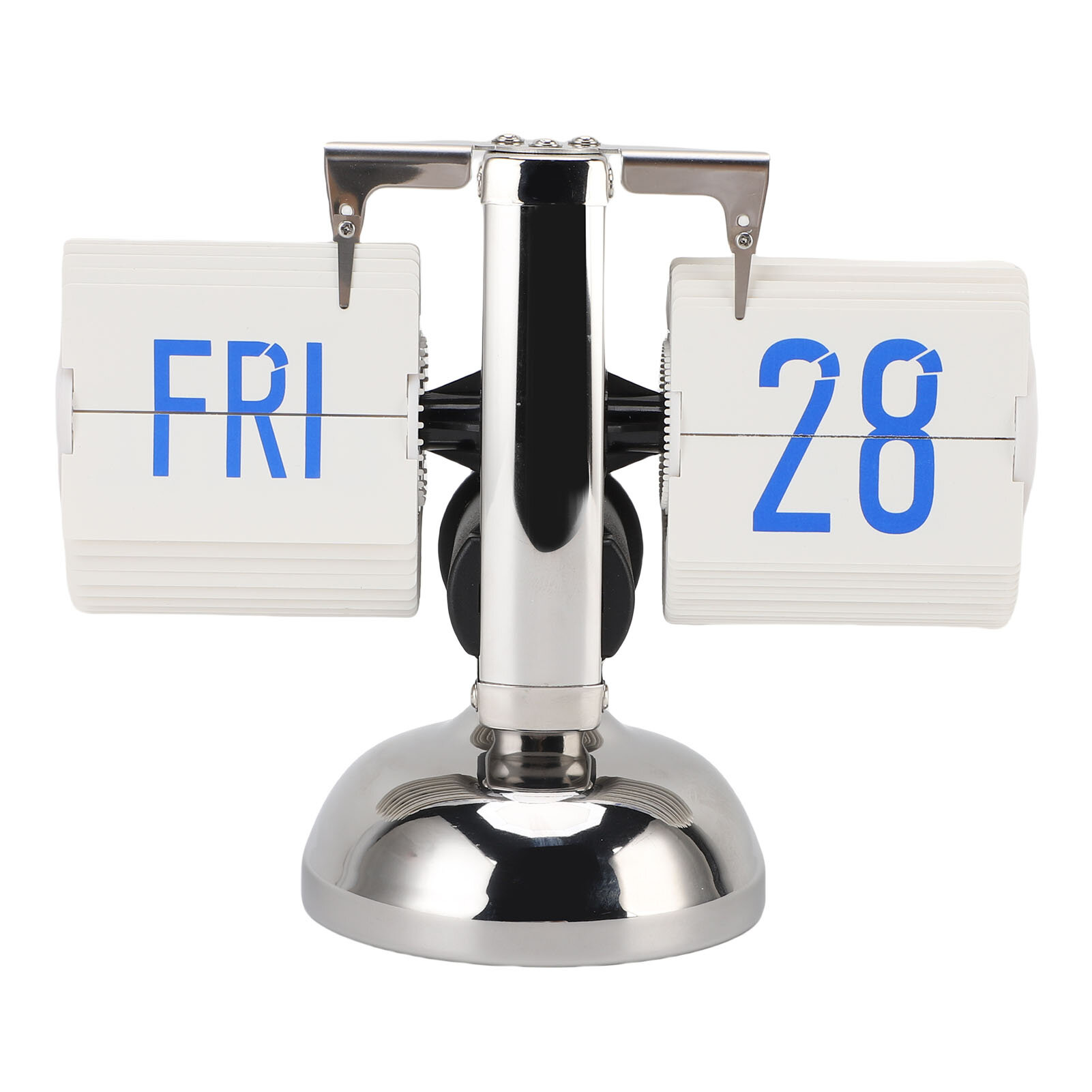 Перекидные часы flip desk clock 12 часов винтажные минималистичные с цифровым дисплеем на батарейках автоматические механические для дома черные синий текст версия из нержавеющей стали
