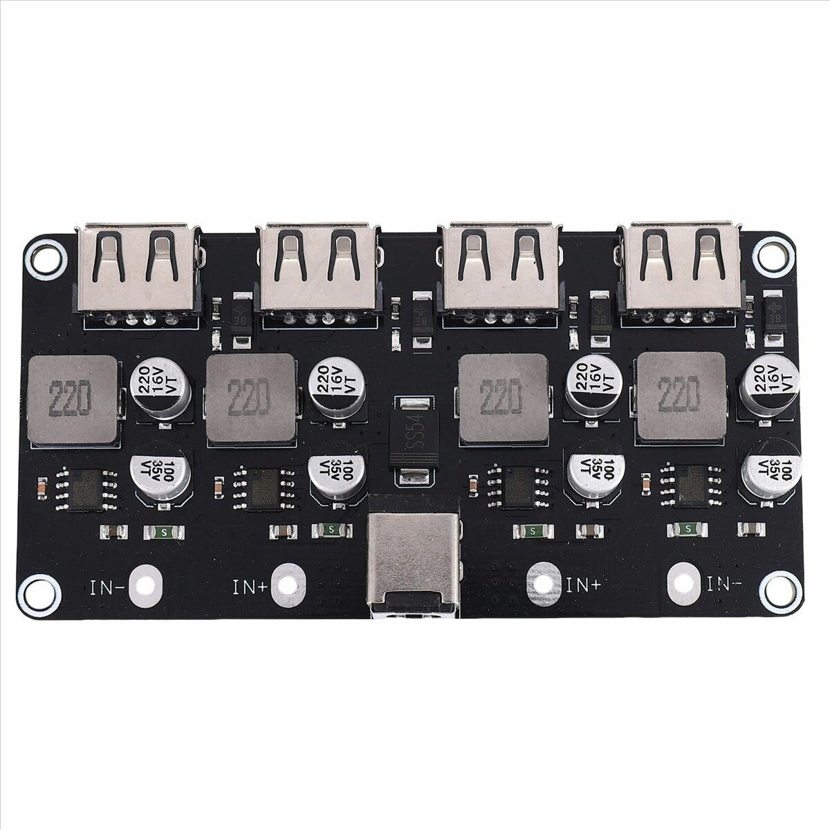 Высший рейтинг. QC3.0 QC2.0 USB быстрое зарядное устройство плата 4XUSB порт DC-DC преобразователь DC12V-30V в DC 3-12V модуль цепи зарядки