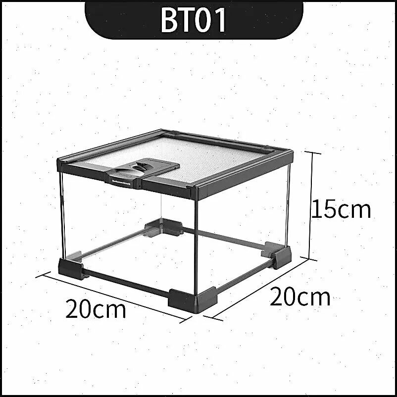 Надёжный стеклянный террариум 20x20x15 см: Безопасный дом для древесных лягушек, пауков, хамелеонов и змей! Купить