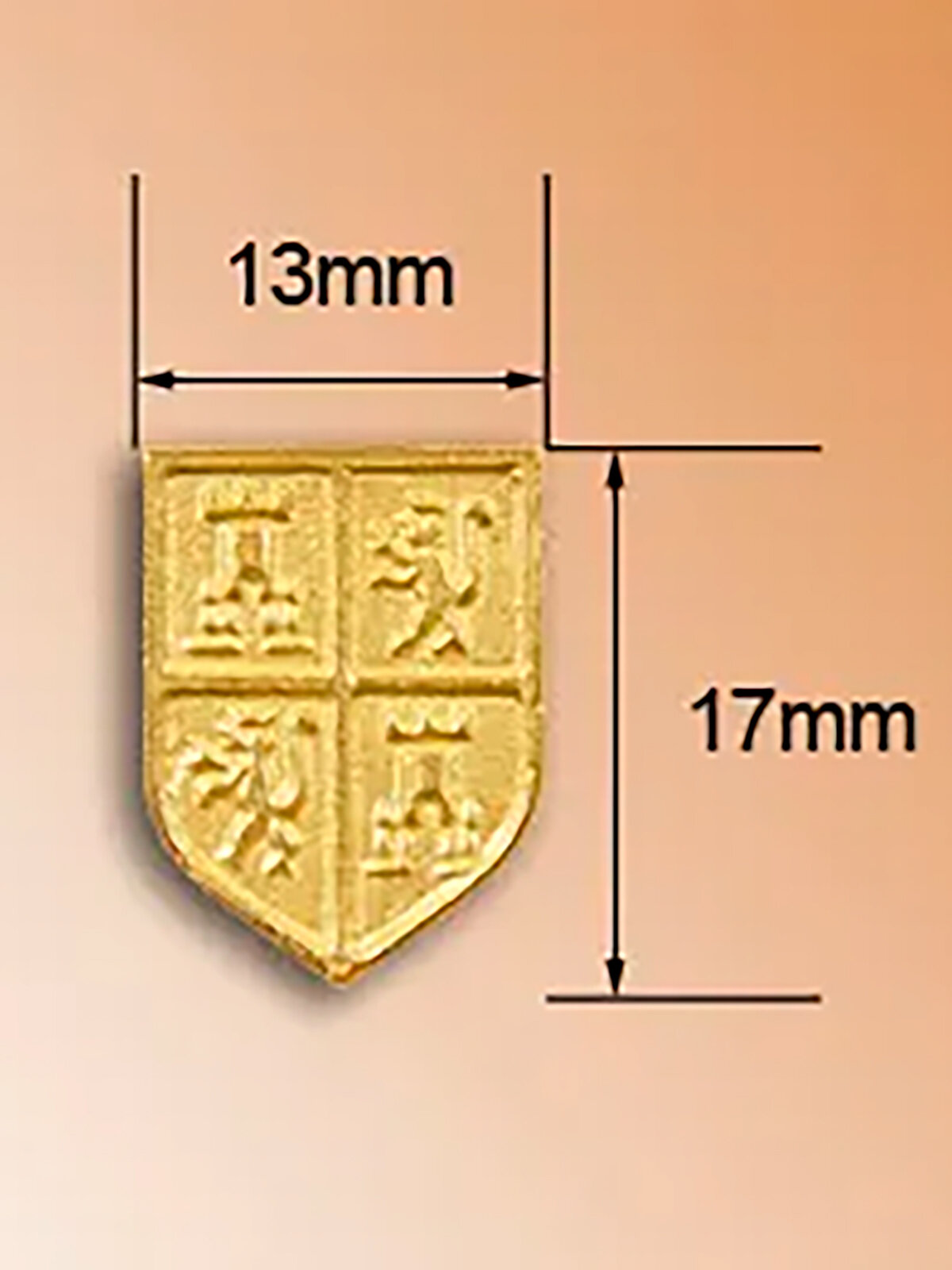 Декоративный элемент, щит, 17х13 мм, металл, Amati, AM5366-01
