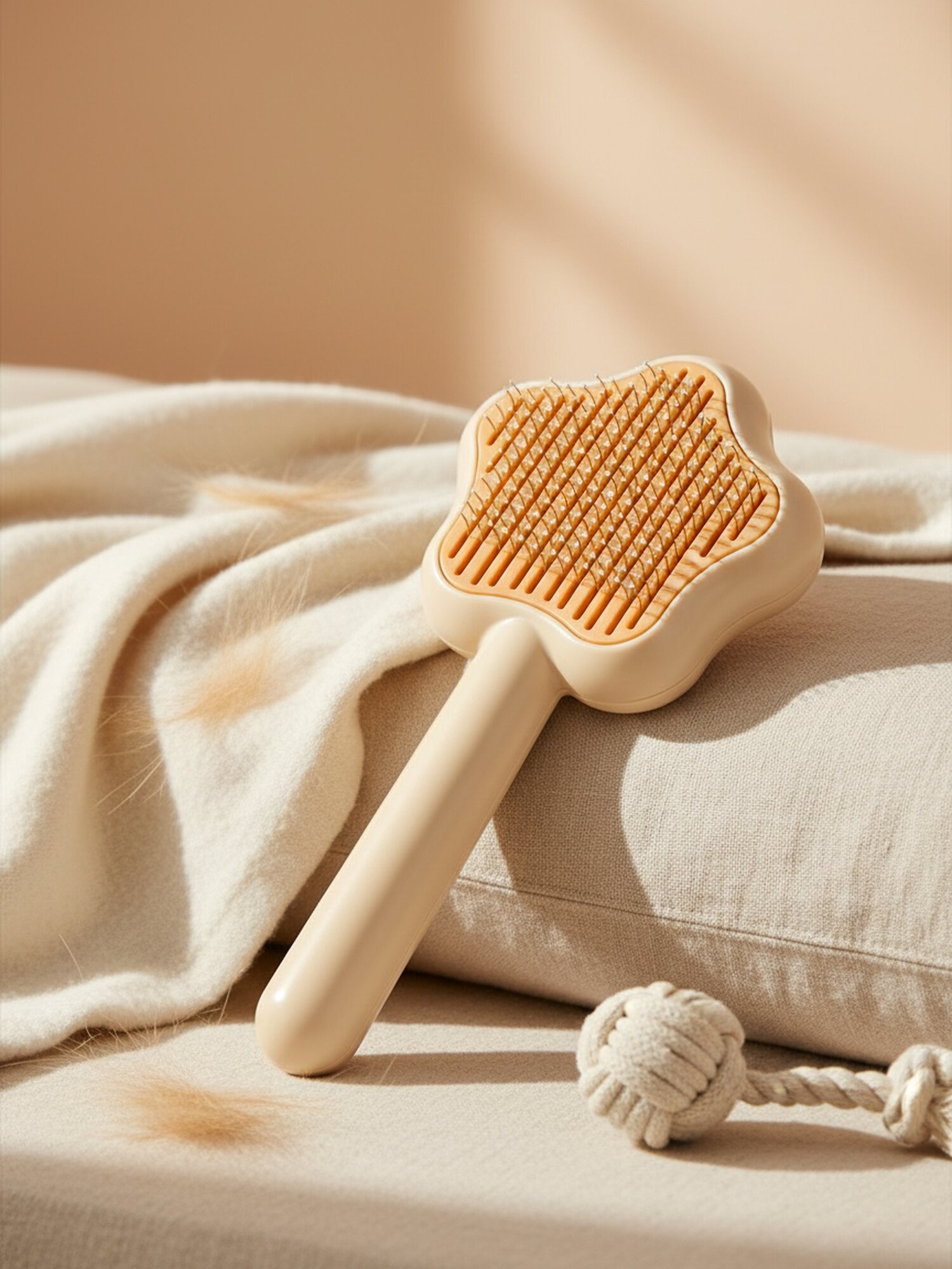 Щетка для вычесывания животных самоочищающаяся Звезда, пуходерка для кошек и собак, дешеддер для шерсти Y4-11397