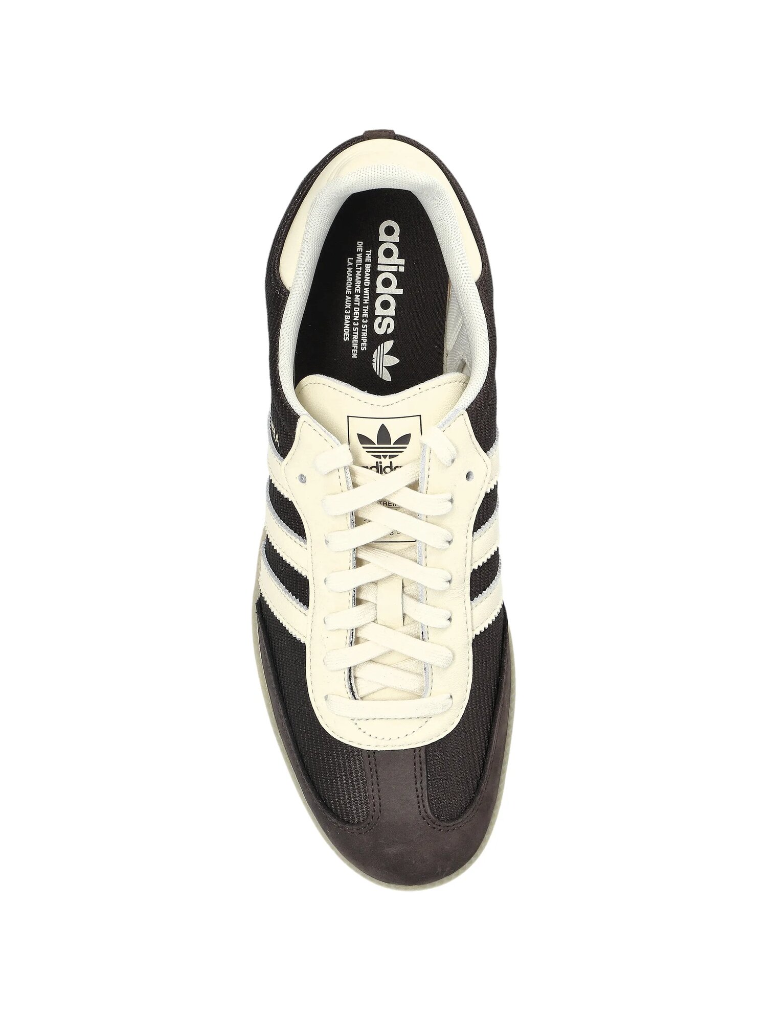 Кроссовки adidas Samba three-striped sneakers, размер 10.5 US, коричневый — фото 1