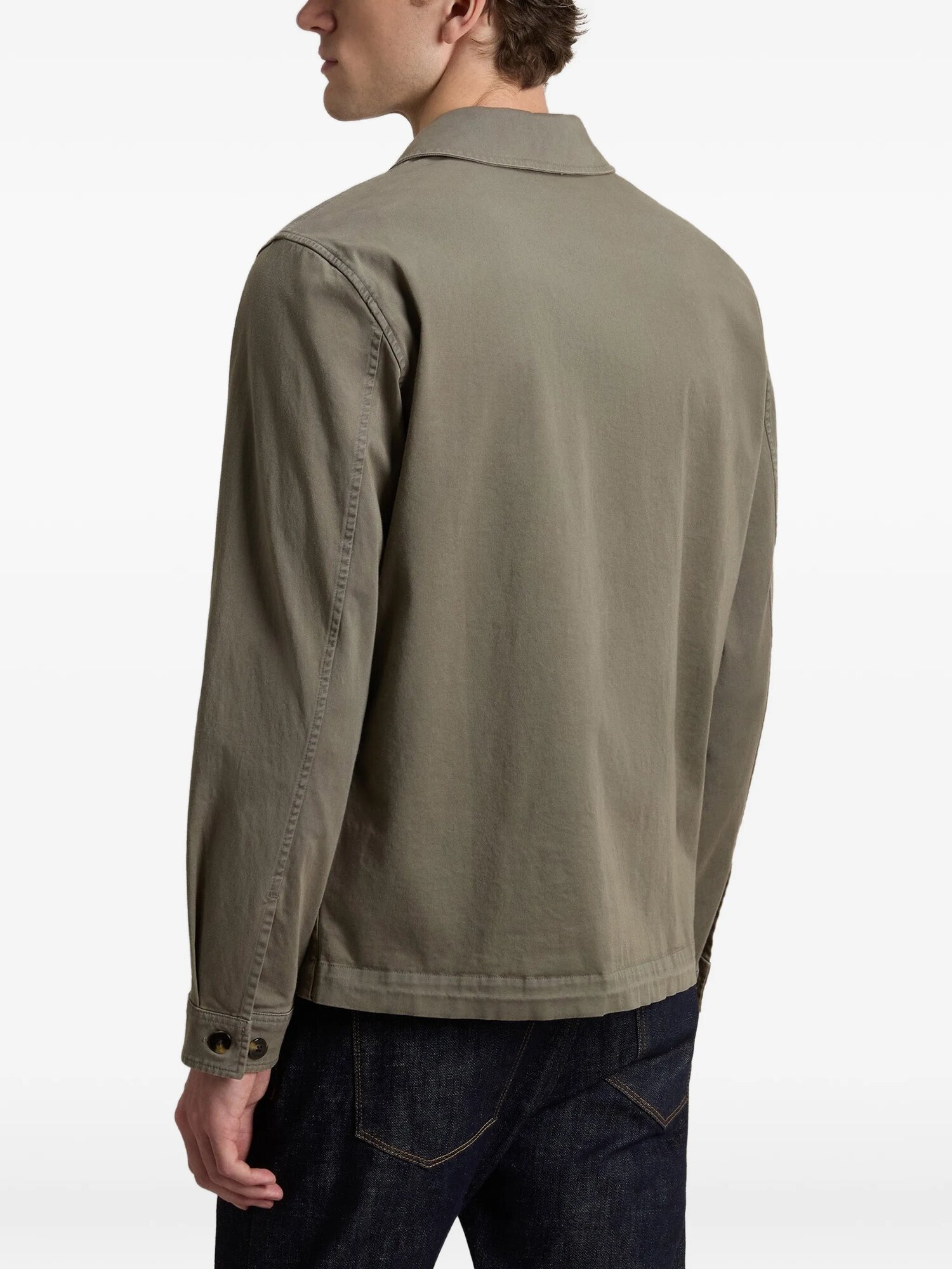 Куртка Woolrich Garment-dyed shirt jacket, размер L, зеленый, — фото 1