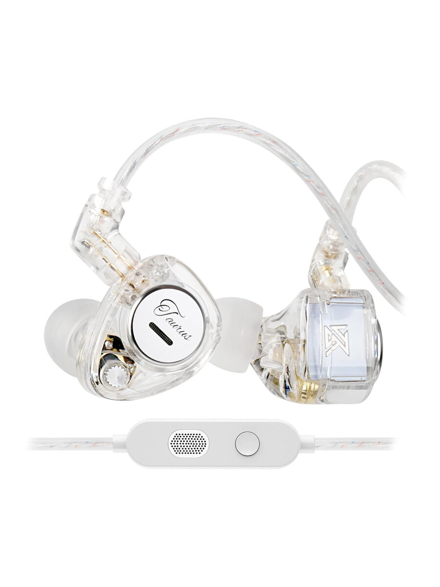KZ Taurus без микрофона, прозрачный, проводные наушники