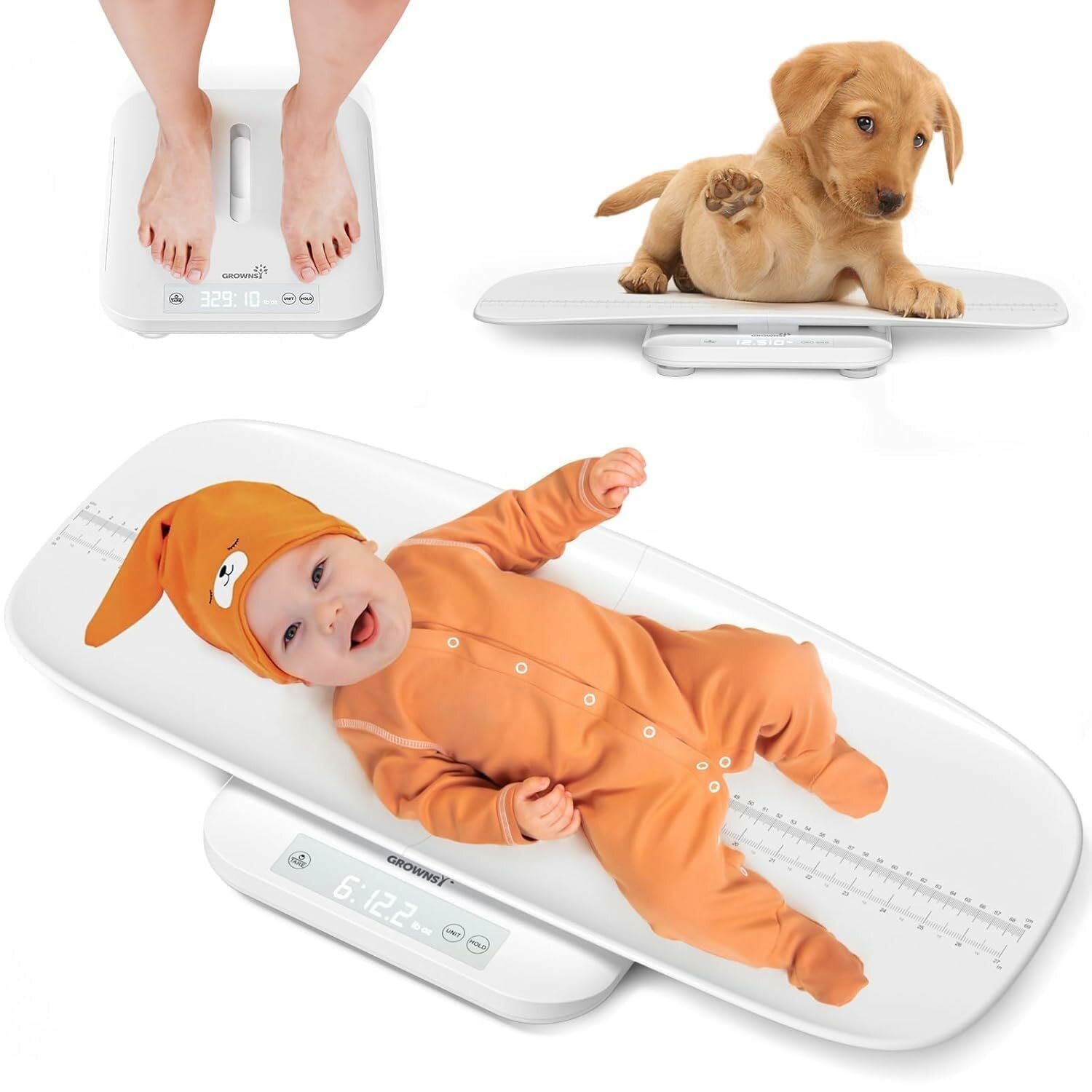 GROWNSY Детские весы со съемным поддоном Baby Scale with Detachable Tray