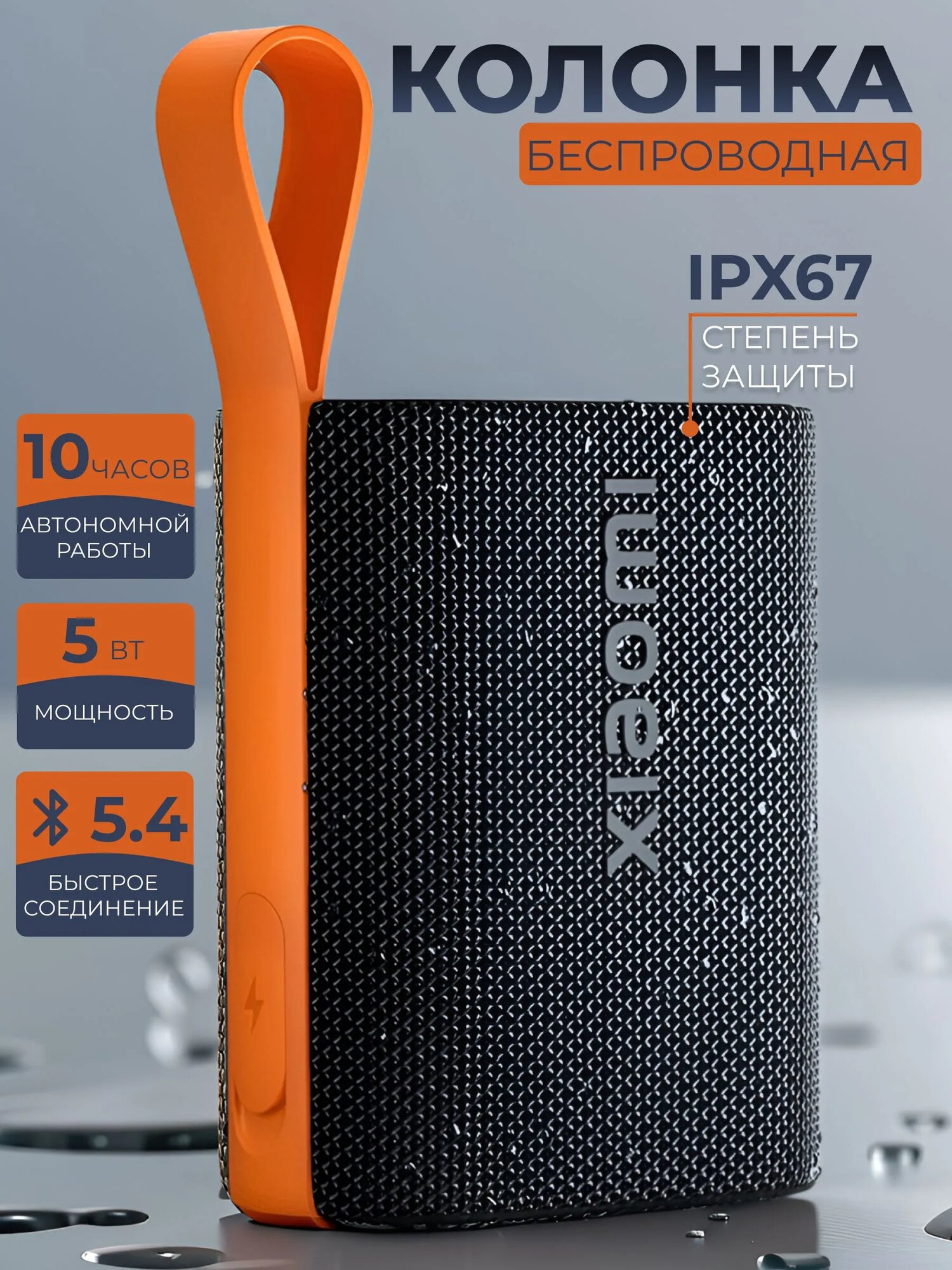 Колонка Bluetooth беспроводная Xiaomi Mi Sound Pocket MDZ-37-DB 5W портативная