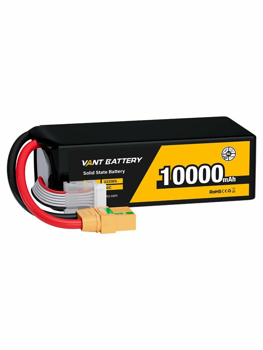 Аккумулятор Li-Po Vant 22.2В 10000мАч 20C (6S, мягкий корпус, разъём XT90-S, Semi Solid)