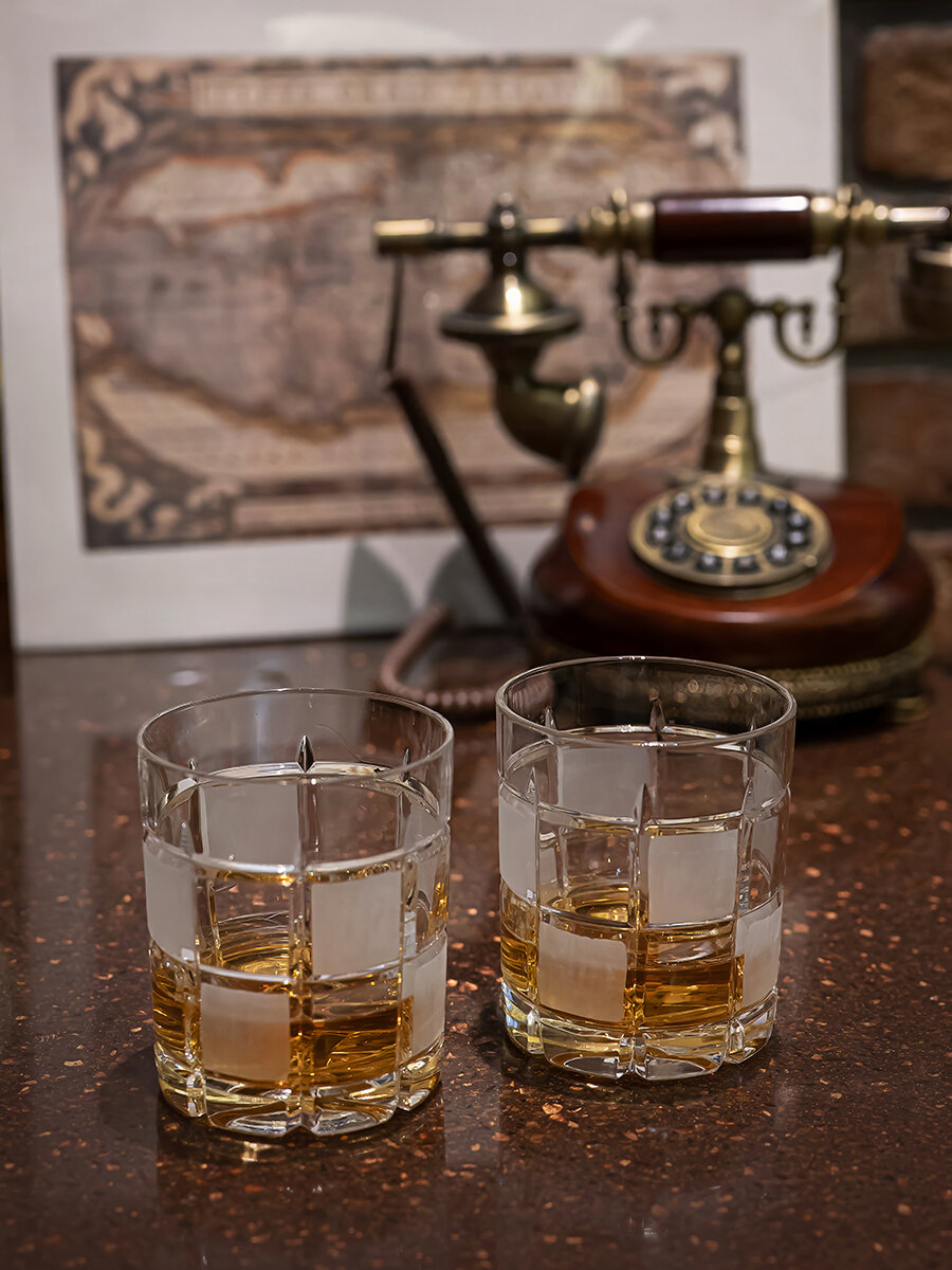 Хрустальные стаканы для виски коньяка, 330 мл. набор 2 шт, Неман