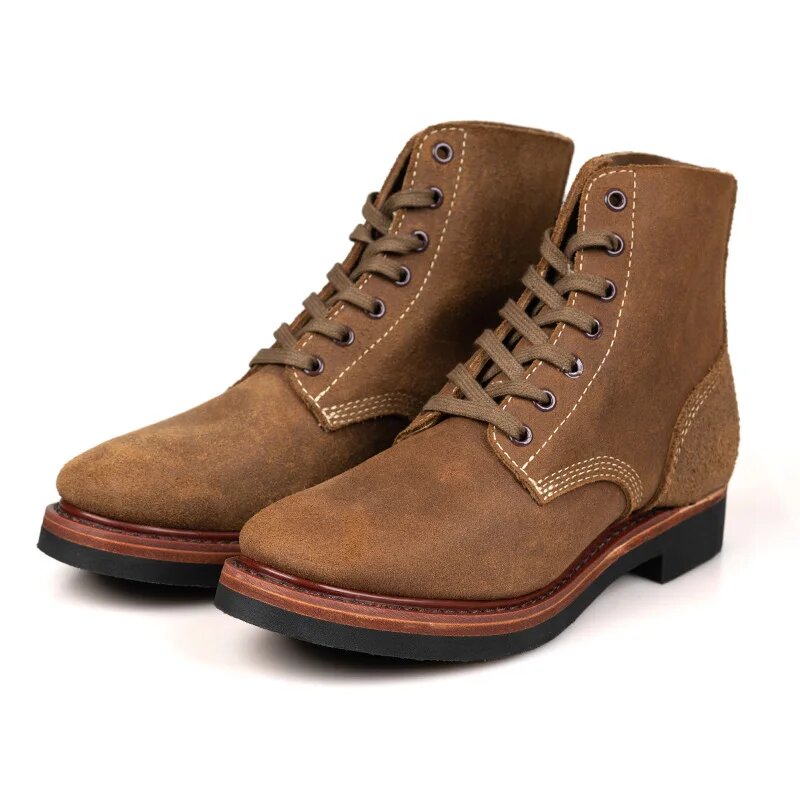 Мотоциклетные ботинки из воловьей кожи в стиле ретро, высокие мотоциклетные ботинки, прочные 43