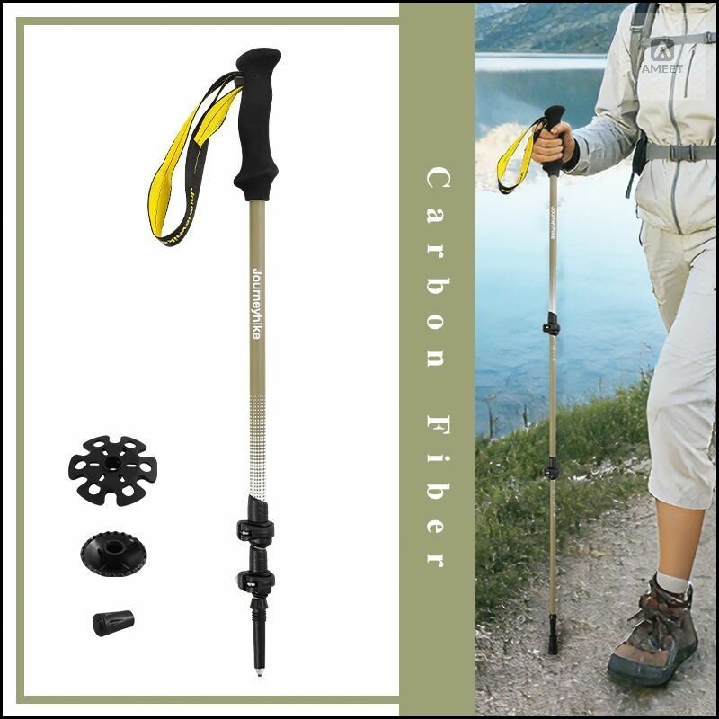 Сверхлёгкие Трекинговые палки 3K углерод ного волокна , Лёгкие, Прочные, Регулируемые с быстрой , вес 169 г , Идеально для восхождений, болотистых участков, снежных походов и поддержки равновесия