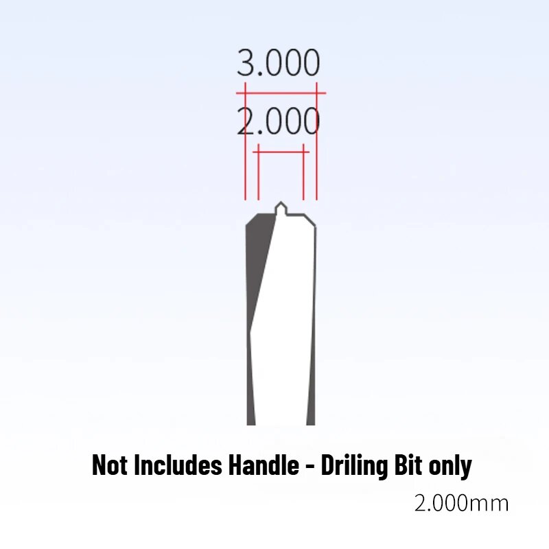 RAYSTUDIO Сверла с плоским лезвием для центрирования фаски 1.0-3.0 мм 2.0MM