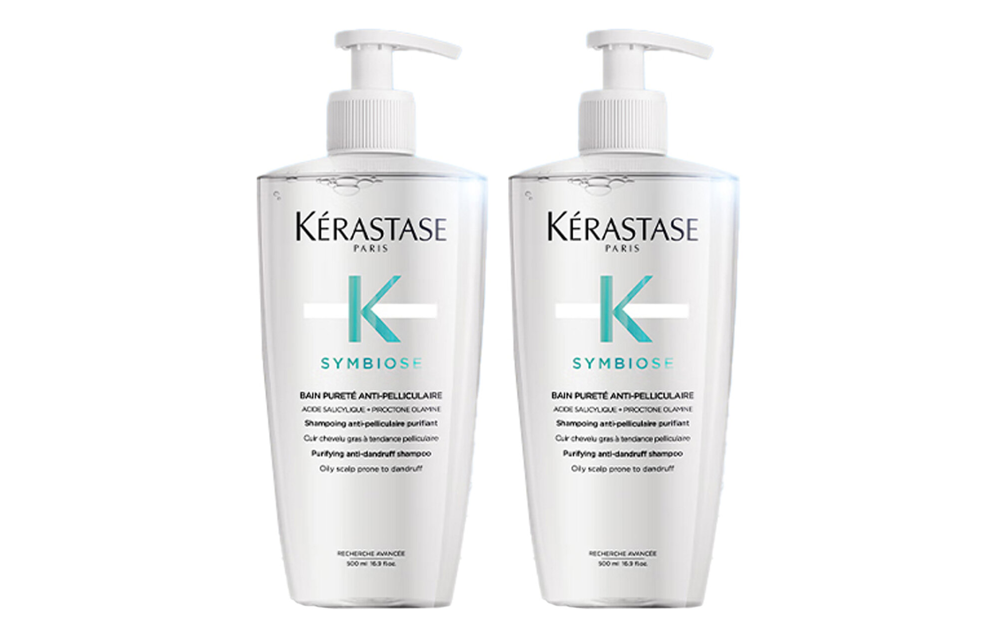 Очищающий шампунь против перхоти унисекс KERASTASE Symbiose, 80 мл, 500ml*2
