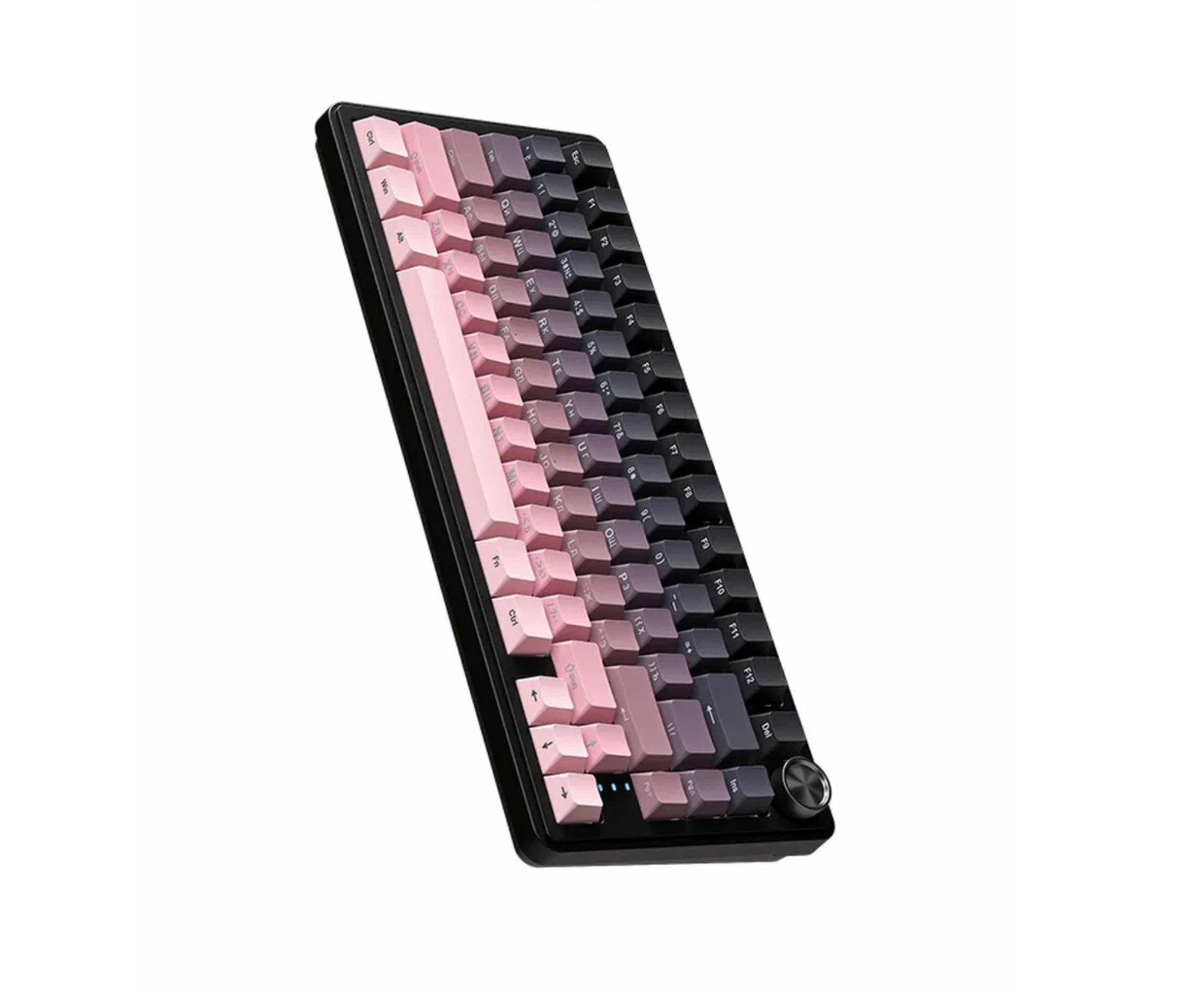 Игровая механическая клавиатура Furycube RX75 PRO, 75%, RGB-подсветка, Panda Silent Switch, черно-розовый