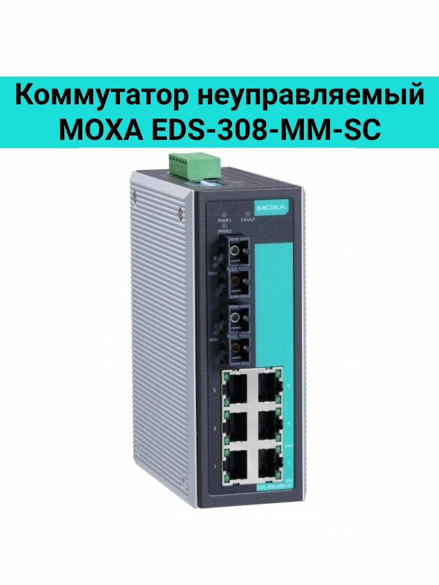 Коммутатор неуправляемый MOXA EDS-308-MM-SC