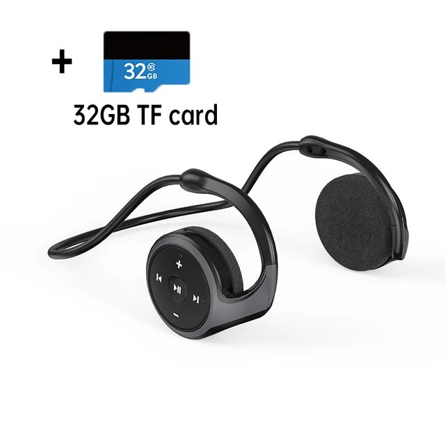 Беспроводные Bluetooth-наушники, MP3-плеер, FM-радио, удобные накладные наушники, слот для TF-карты, спортивные беспроводные наушники с микрофоном.