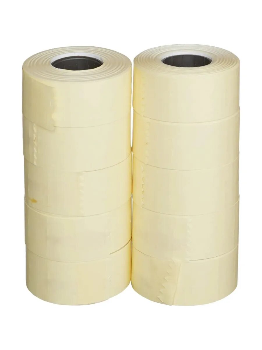 Белая этикет-лента для маркировки, 10 рулонов по 1000 шт.