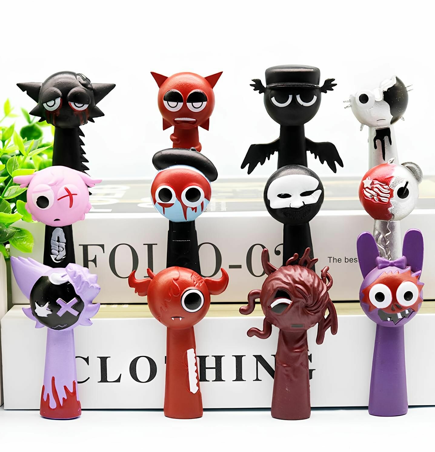 Набор фигурок Спрунки / Sprunki Incredibox 12шт (7-8см, пакет) PLAYSKOOL