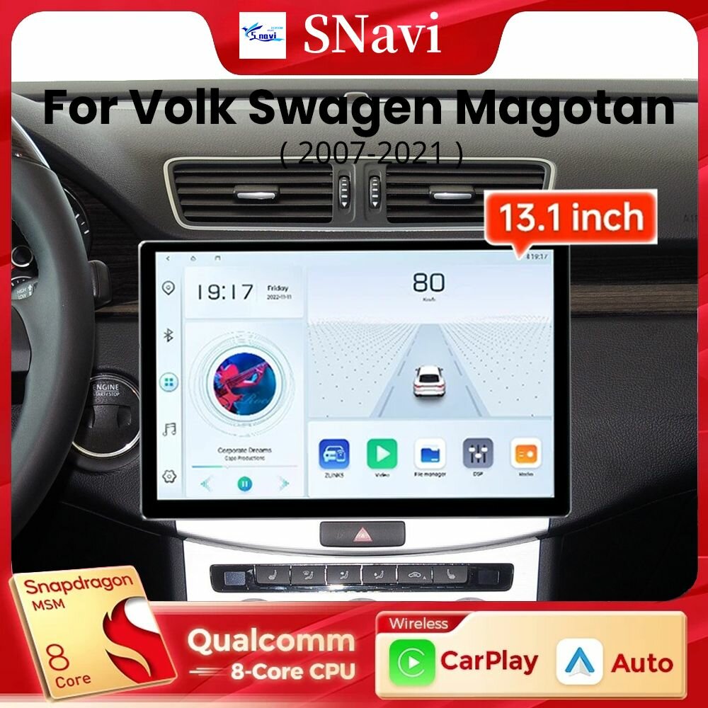 Speed SNAVIavi Для Volk Swagen Magotan 2007-2021 Год 8+256GB Автомагнитола С 10.25 Дюймов Экран Carplay 2 Din Магнитола