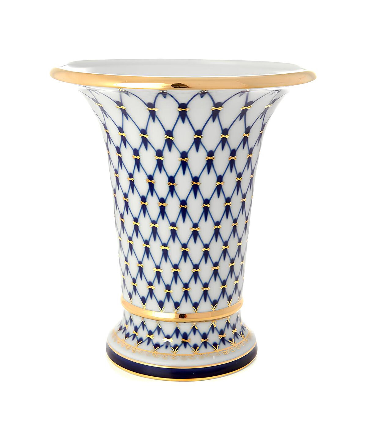 Ваза ИФЗ Ампирная, Кобальтовая сетка, 20.3см, настольная, фарфор, подарочная упаковка 80.50293.00.1