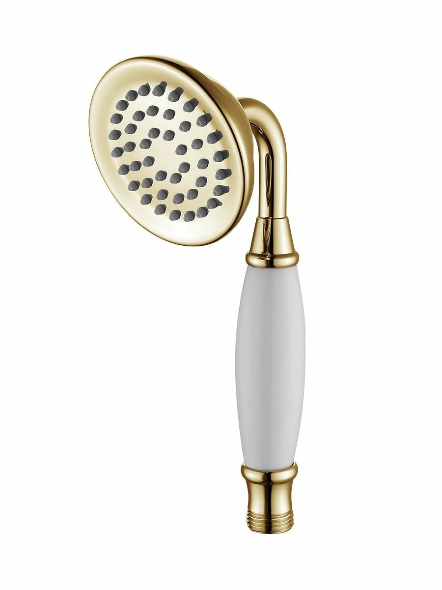Лейка душевая Lemark LM8007G, 1-функциональная, латунь, бронзовый/белый