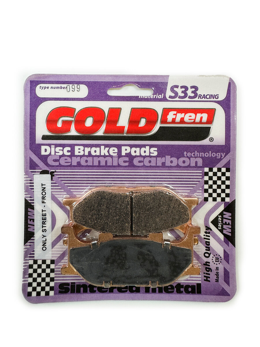 Колодки тормозные GOLDfren 099 S33 кросс TRW MCB666, SBS 691, EBC FA 199, Ferodo FDB 2003 оригинал
