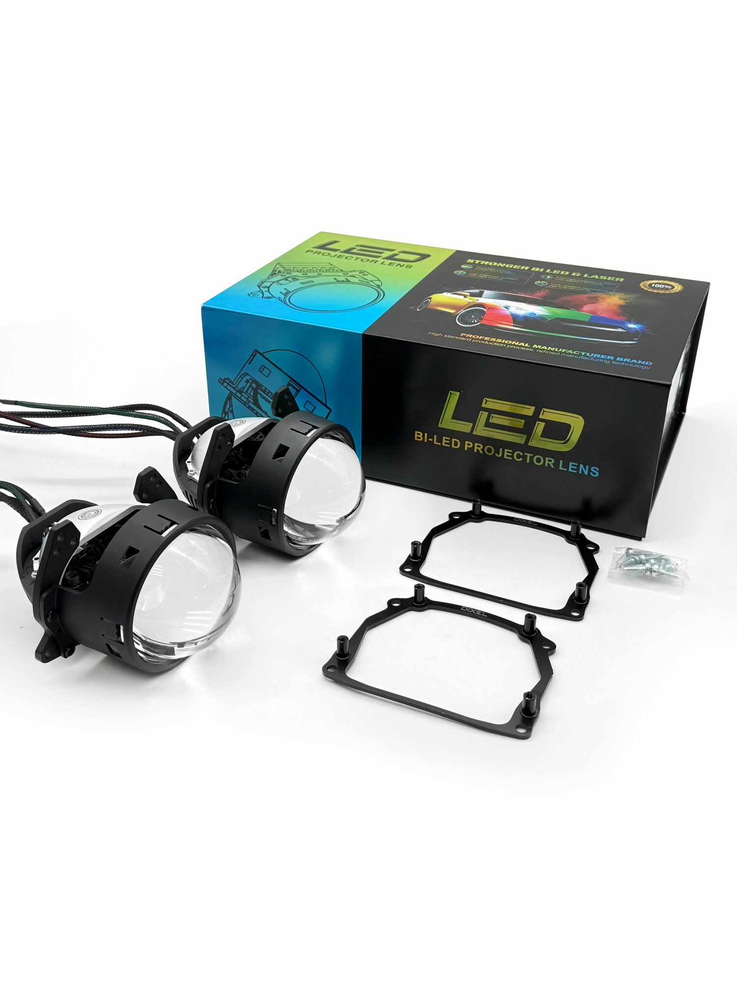 Светодиодные билед модули GQ L8D для адаптивных фар AFS BMW X5 E70 2006-2013 / Линзы bi-led gq L8D для АФС Бмв Х5 Е70