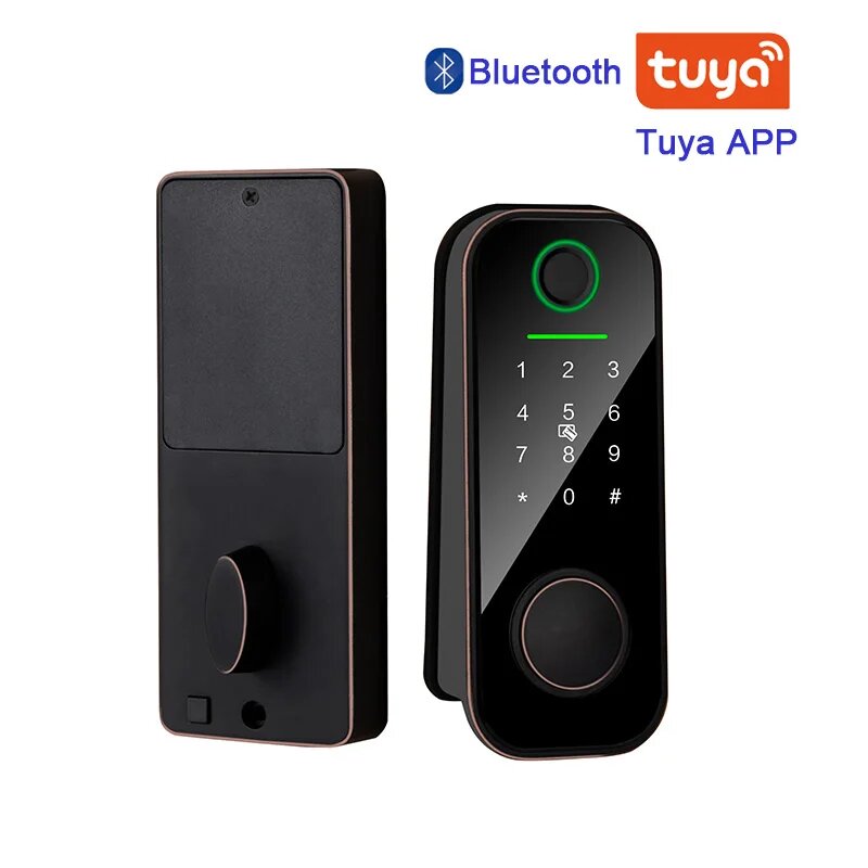 Tuya TT-Lock Bluetooth электронный вход умный дверной замок засов биометрический отпечаток пальца/карта/пароль/ключ/USB Emergenc