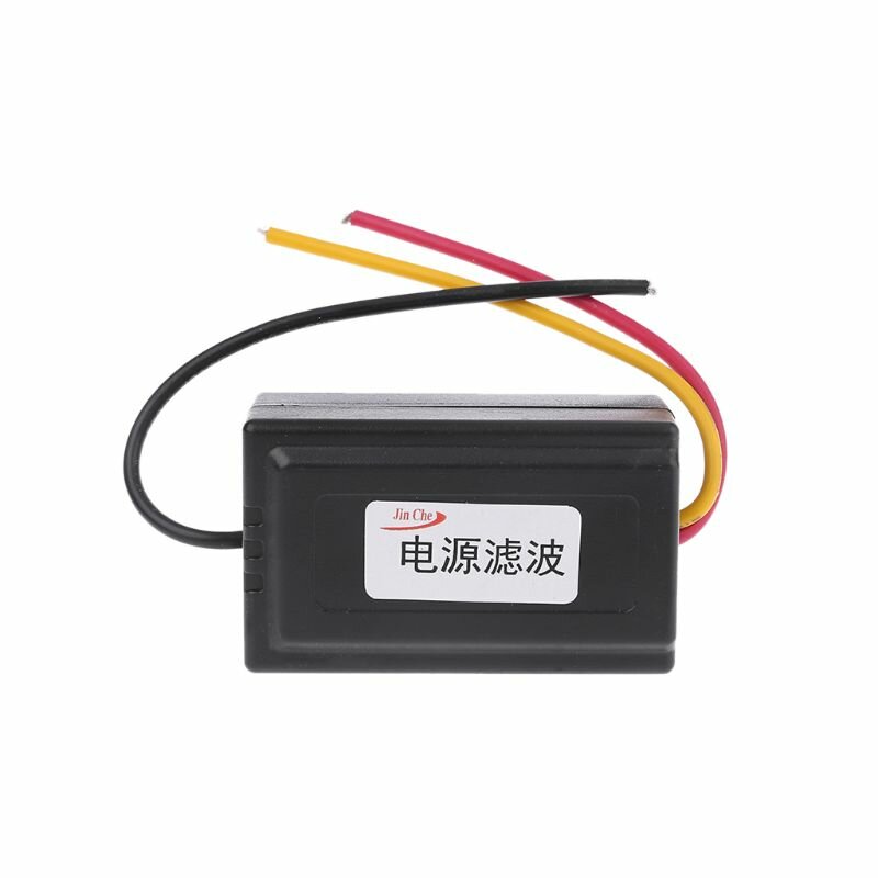Источник питания DC 12V Черный Пластиковый Аудиофильтр Питания для Автомобиля VEA22P Filterin