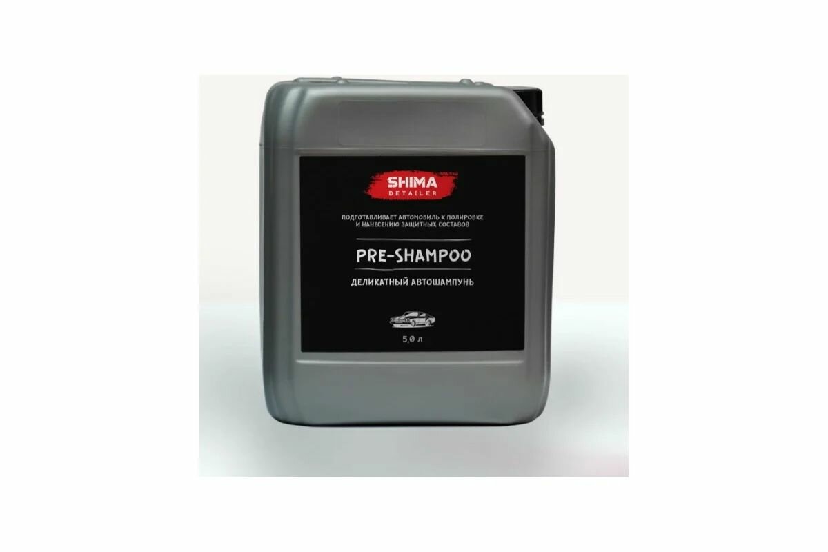 Автошампунь SHIMA PRE-SHAMPOO DETAILER, деликатный, для легковых автомобилей, 5 л
