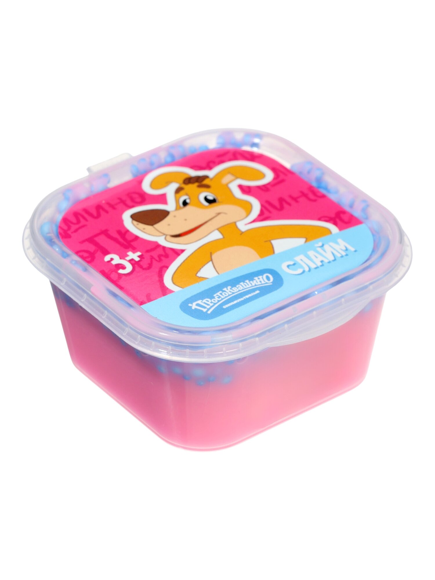 Слайм «Простоквашино», розовый, 60 г