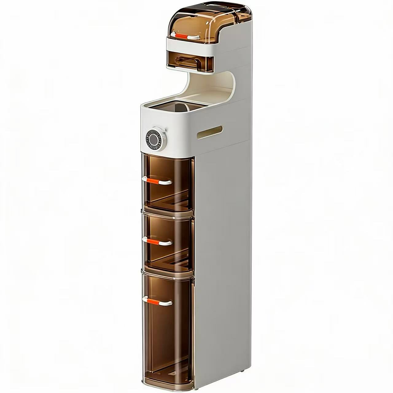 Комод с освещением и шкафчиком для спальни гостиной мебель для хранения вещей комод практичный с подсветкой и отделением