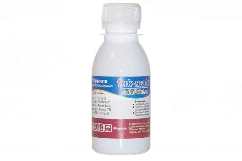 Чернила для Canon, водорастворимые, Magenta, 100 мл.