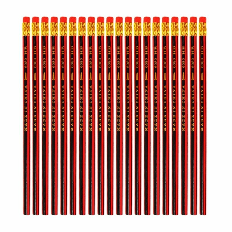 20шт Круглые Карандаши HB Карандаши Деревянные Карандаши с Ластиком Милый Набор Карандашей для Школьного Рисования В Офисе