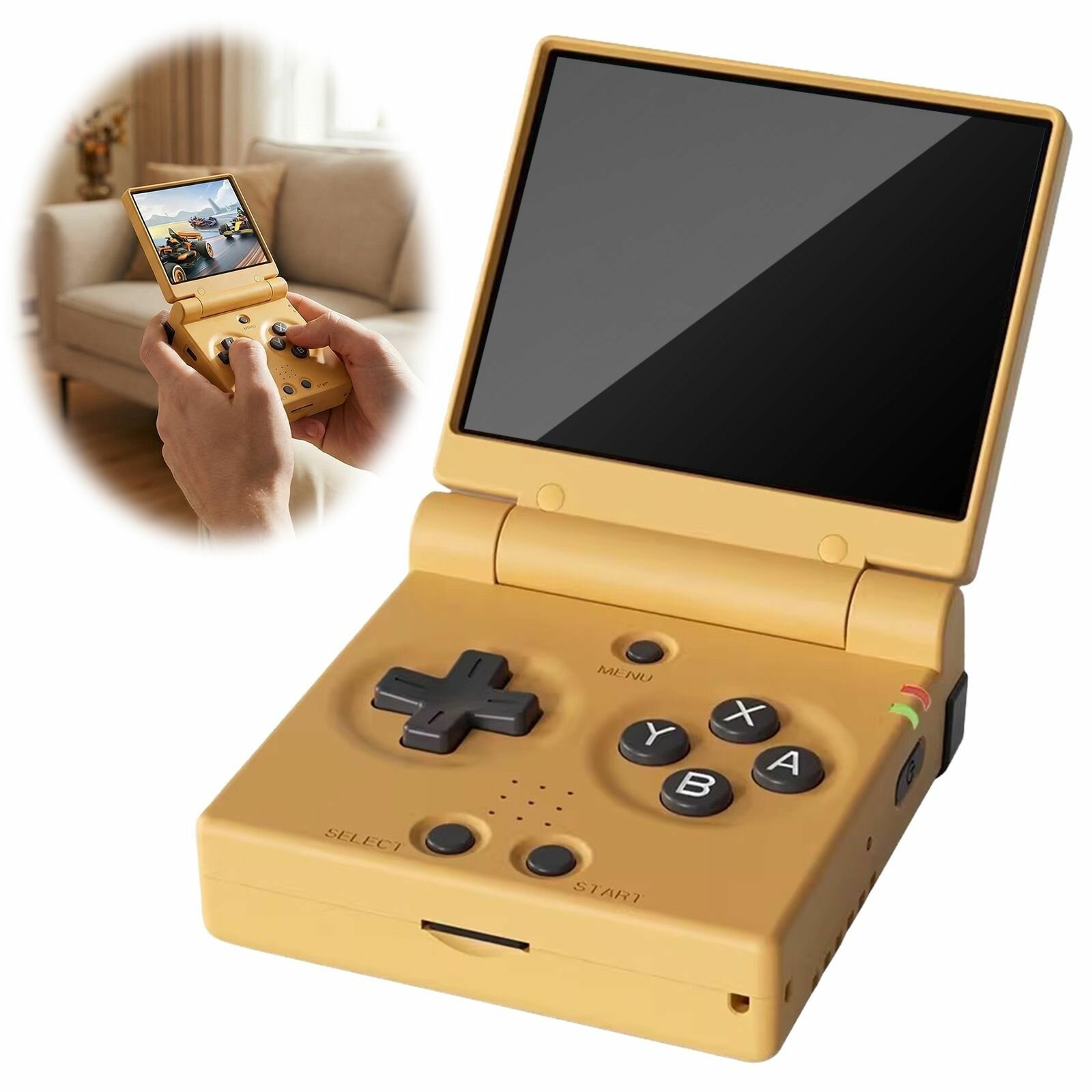 Miyoo Mini Flip портативная игровая консоль с раскладной конструкцией, IPS-экраном 2,8 дюйма и поддержкой эмуляторов PS1, GBA, SFC, FC