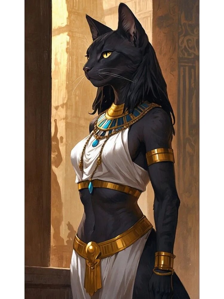 Алмазная Мозаика "Бастет" 40х50 См Алмазная Вышивка / Картина Стразами Подарков / Украшения