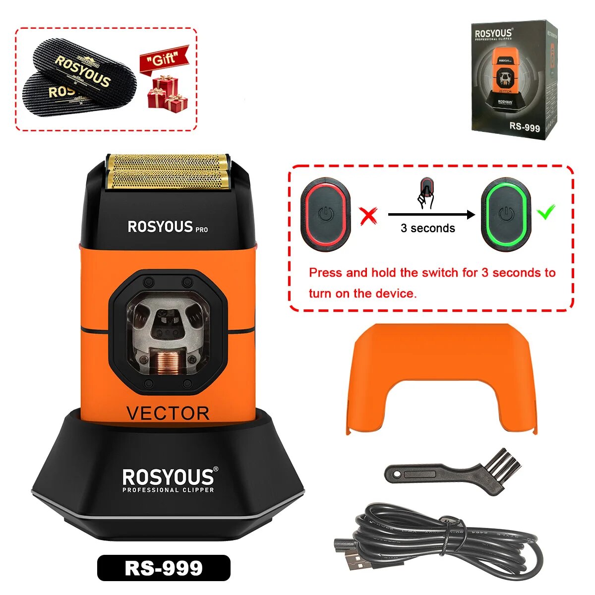 Электробритва ROSYOUS RS-999 13000 об/мин